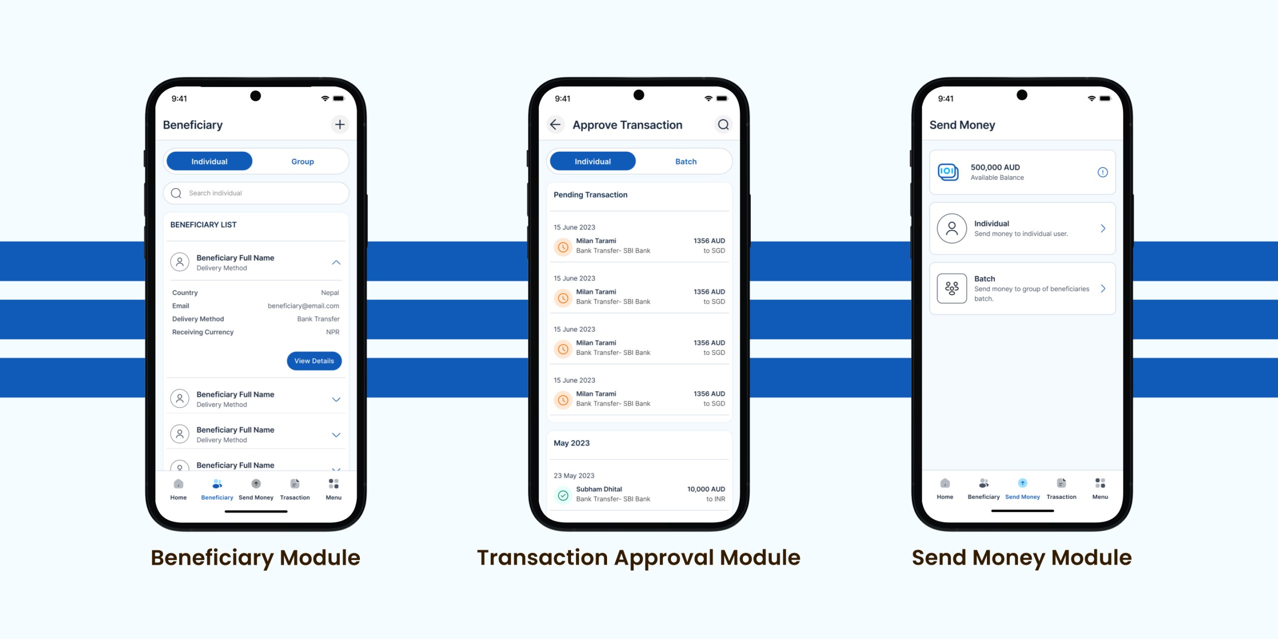 iSend Business Application – Visual Artist Portfolio